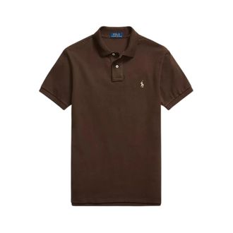Polo Ralph Lauren Polohemd mit Pony-Stickerei aus Mesh - - Tops - Herren - Braun - L