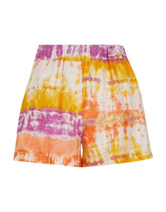 8 by YOOX PRINTED VISCOSE PULL-ON SHORTS