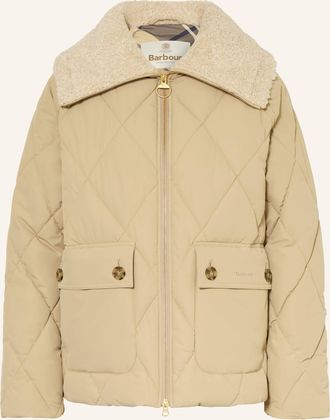 Barbour Steppjacke Eva Mit Kunstfell beige