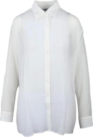 Dondup Femme, Blouses et Chemises, Blanc, Taille: 42 FR Camicia Over Garzata
