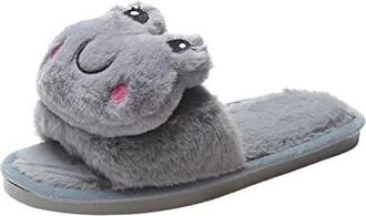 Generic Pantoufles dhiver en peluche pour homme et femme - En peluche douce - L&eacute;g&egrave;res - Confortables - En coton - En mousse &agrave; m&eacute;moire de forme - Confortables 