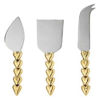 Doing Goods Couverts &agrave; fromage en laiton Holly Heart - Set de 3 Doing Goods