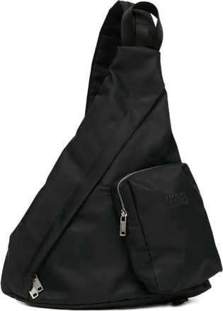 Maison Margiela Femme, Sacs, Noir, Taille: ONE Size Sac bandouli&egrave;re asym&eacute;trique
