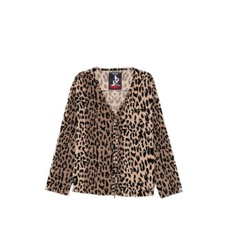 A Bathing Ape X Kazuki Kuraish Leopard-pattern V-neck Jacket