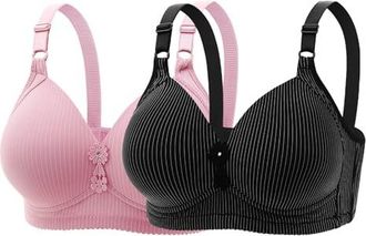 Generic Mark T Shirt Soutien pour femme Bretelles r&eacute;glables Couverture compl&egrave;te Soutien-gorge confortable sans armatures Soutien-gorge sans armatures, gris fo