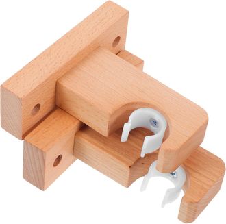 Holibanna 2st&uuml;cke Holz Gardinenstangenhalterungen Deckenhalterung Stangenhalter F&uuml;r Vorh&auml;nge Mit Hakendesign F&uuml;r K&uuml;che Schlafzimmer Wohnzimmer