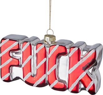 Butlers Weihnachtskugel Schriftzug F Hang ON | Christbaumkugel Glas, Weihnachtsbaumschmuck lustig, kreative Baumschmuck f&uuml;r Weihnachten, Weihnachtsdeko f&uuml;r Gi
