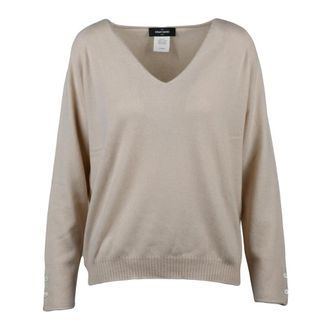 Gran Sasso Pullover mit V-Ausschnitt - - Knitwear - Damen - Beige - L
