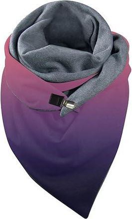Generic Foulards Femme ÉCharpe Hiver Chaude Universelle Automne-Hiver ImpriméE éLéGante Double éPaisseur Avec Boucle Douce Et Confortable Basiques Classique