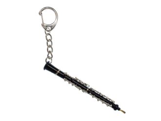 Miniblings Oboe Musikinstrument Instrument Fl&ouml;te Schl&uuml;sselanh&auml;nger + Box - Handmade Modeschmuck I Anh&auml;nger Schl&uuml;sselring Schl&uuml;sselband Keyring - Oboe Musikinstru