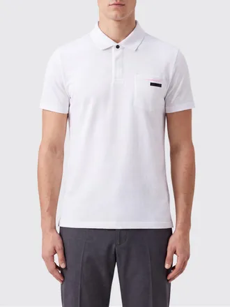 Roberto Ricci Design Polo &agrave; manches longues en coton stretch avec col classique