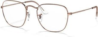 Ray-Ban Frank Optics Gl&auml;nzendes Kupfer Fassung Klar Glas 51-20