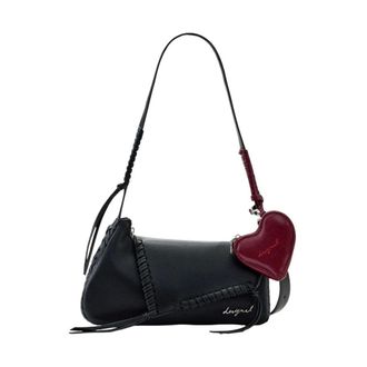 Desigual Femme, Sacs, Noir, Taille: ONE Size Sac &agrave; main en polyur&eacute;thane avec finition d&eacute;taill&eacute;e