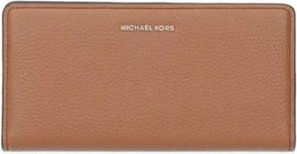 Michael Kors Femme, Accessoires, Brun, Taille: ONE Size Bryant Large Pebbled Leather Snap-Front Wallet