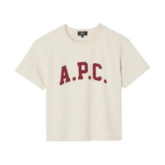 A.P.C. Quadratisches Margaret T-Shirt - - Tops - Damen - Beige - L