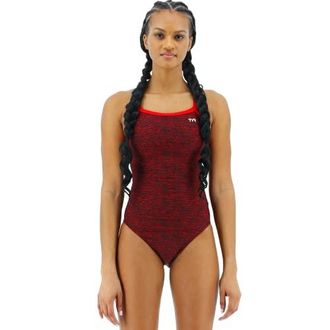 TYR Durafast Elite Diamondfit Maillot de Bain pi&egrave;ce, Rouge &agrave; Bascule, 42 Femme