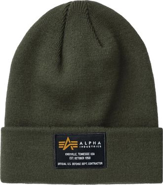 Alpha Industries Alpha Industries Unisex Crew Beanie-Mütze, Dark Green, Talla Única