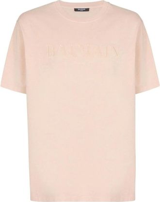 Balmain Homme, Tops, Rose, Taille: M Paris Logo T-Shirt