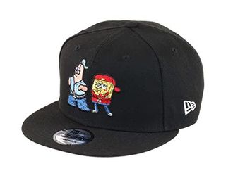 New Era Spongebob Squarepants Spongebob & Patrick Pose Black 9Fifty Snapback Cap - One-Size