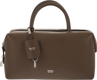 Max Mara Holdallm Cartable Moyen En Cuir Naturel