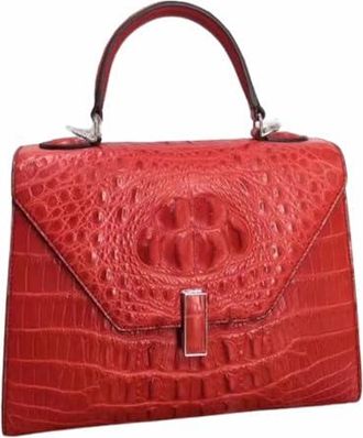 Generic Sac cabas pour femme, sac &agrave; main de cr&eacute;ateur en cuir dalligator v&eacute;ritable, sac bandouli&egrave;re en cuir de crocodile