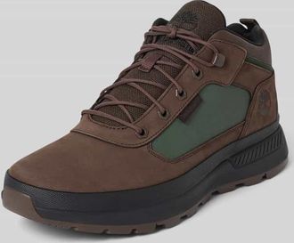 Timberland Schn&uuml;rschuhe aus Leder-Mix