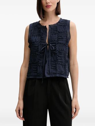 Pedro del Hierro d&eacute;bardeur &agrave; d&eacute;tail nou&eacute; - Bleu
