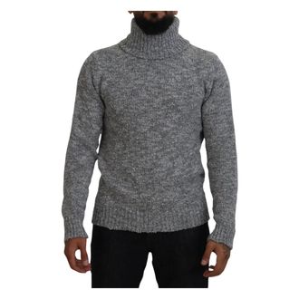 Dolce & Gabbana Eleganter grauer Rollkragenpullover - - Knitwear - Herren - Grau - M