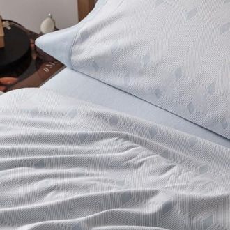 Burrito Blanco Burrito Blanco | Bettwäsche aus Baumwollflanell | Bett 105 cm (+ verfügbare Größen) | Design 571 | Blau (105 x 190/200 cm)