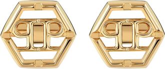 Philipp Plein Manschettenkn&ouml;pfe - Cufflinks Plein Icon - Gr. unisize - in Gold - f&uuml;r Damen