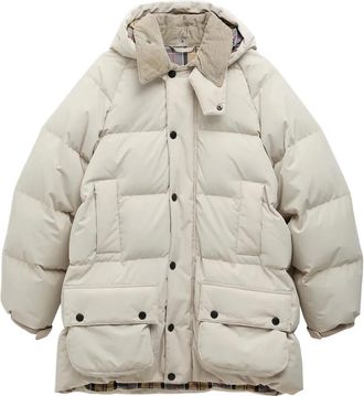 Barbour veste matelassée Beaufort à col en velours côtelé - Tons neutres