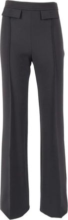 Elisabetta Franchi Femme, Pantalons, Gris, Taille: 38 FR Pantalon en cr&ecirc;pe stretch double &eacute;paisseur