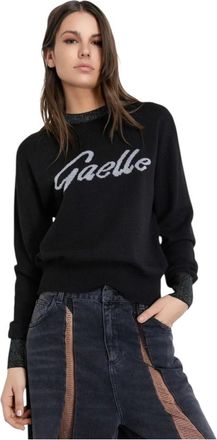Ga&euml;lle Paris Femme, Pulls, Noir, Taille: 36 FR Lurex Logo Pullover