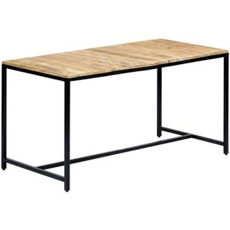 vidaXL Vidaxl - Table &agrave; manger 140x70x75 cm Bois de manguier massif brut