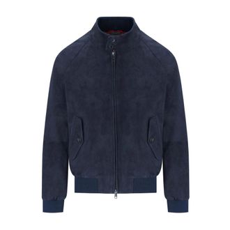 Baracuta Marineblaue Wildleder-Bomberjacke - - Jackets - Herren - Blau - S