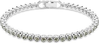 Swarovski Bracelet Tennis de la collection Imber Emily, rangée de cristaux Zirconia noirs de taille ronde, sertis chaton, en métal rhodié