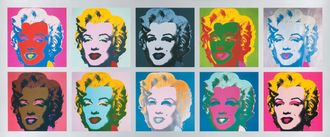 Germanposters Andy Warhol Marilyn Monroe Tableau Poster Kunstdruck Bild 56x134cm