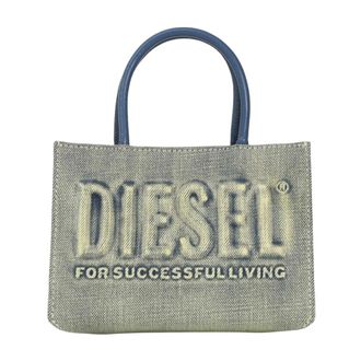 Diesel Femme, Sacs, Bleu, Taille: ONE Size Sac mini shopper en denim embl&eacute;matique