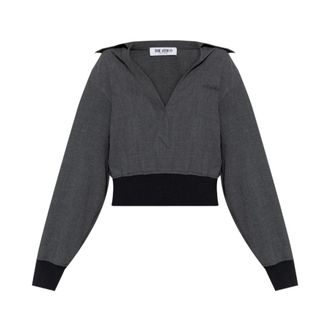 The Attico Graue Hemden f&uuml;r Stilvolles Aussehen - - Sweatshirts & Hoodies - Damen - Grau - 2XS