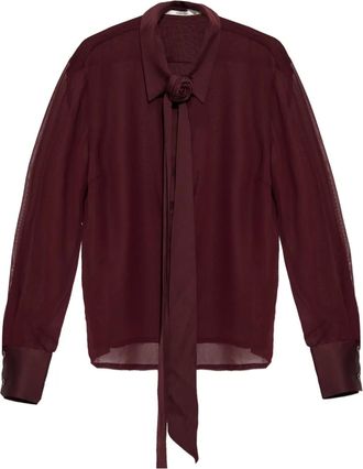 Gestuz Bluse mit Blumenapplikation - Rot