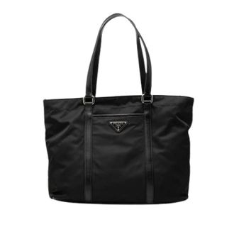 Prada Pre-owned Sac fourre-tout en nylon - Femme - Pre-owned - Noir - Taille: ONE Size