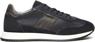 Nero Giardini I500901U Sneakers Homme en Cuir Et Cuir Velours - Bleu 43 EU