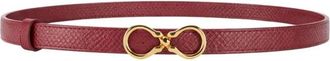 Twinset Femme, Accessoires, Rouge, Taille: S Infinity Buckle Python-Effect Leather Belt