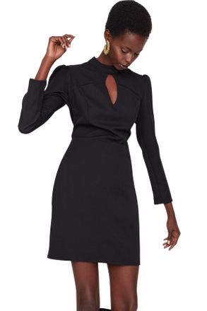 Trendyol Trendyol Womens Detailed of The Red Collar Dress, Black, 38
