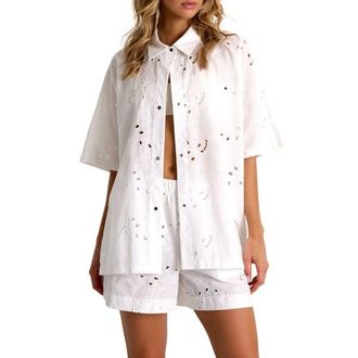 Shan Chemise brod&eacute;e Lili &agrave; manches courtes