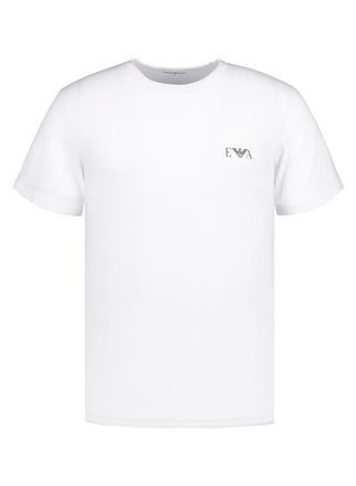 Emporio Armani Herren T-Shirts blau Baumwolle unifarben