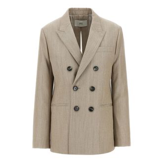 Ami Formelle Blazer - - Jackets - Damen - Beige - XS