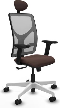 Piqueras y Crespo Schreibtischstuhl, verstellbare Armlehnen, h&ouml;henverstellbare Lendenwirbelst&uuml;tze und festes Kopfteil, ausgestattet mit 3 Positionen und Schneideschaum,