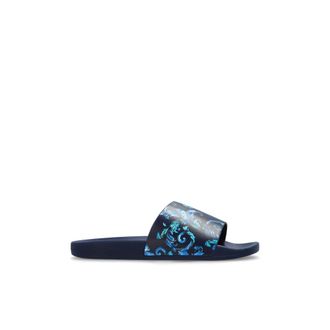 Versace Jeans Couture Homme, Chaussures, Bleu, Taille: 40 EU Sandales en caoutchouc avec impression