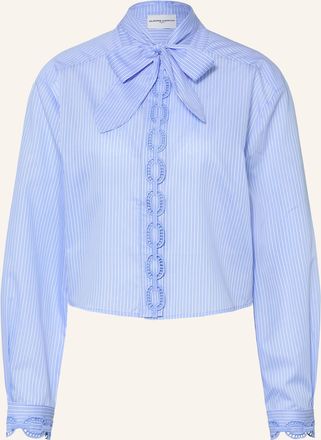 Claudie Pierlot Claudie Pierlot Bluse Mit Abnehmbarer Schluppe Und Spitze blau